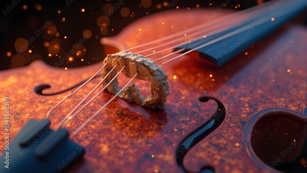 Compression waves in string instruments. Visible sound patterns on ...