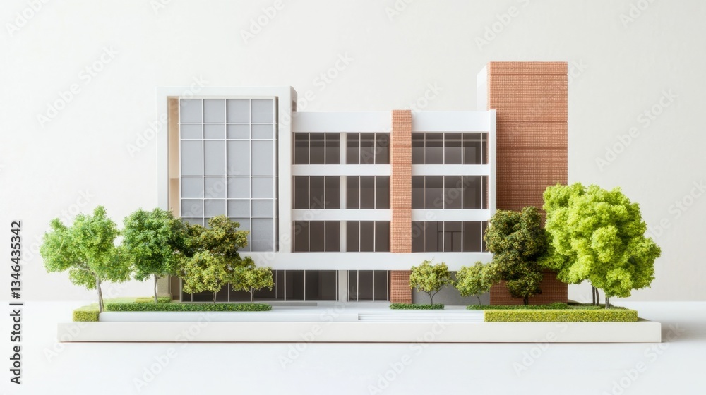 Detailed cross section diagram of a modern commercial building ...