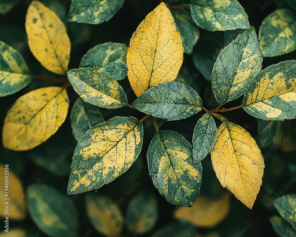 Acid Rain’s Impact, leaves with discoloration and damage due to ...