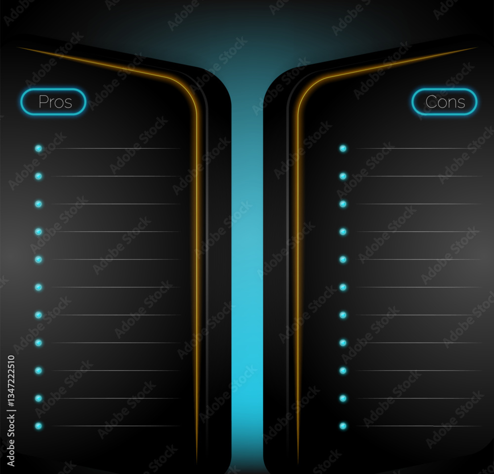 Blank notepad for pros and cons list design, Do and Dont Infographic ...