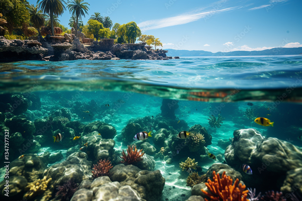 tapestry of biodiversity and ethereal ecosystems adorning tropical ...