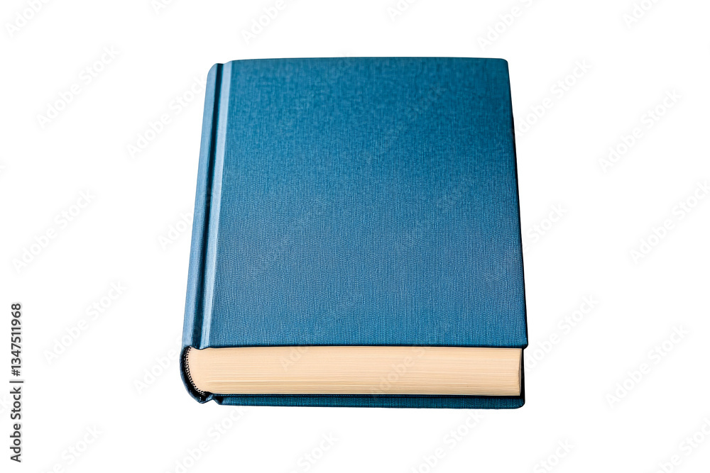 Closed book with blue cover, knowledge symbol, library, cut out ...