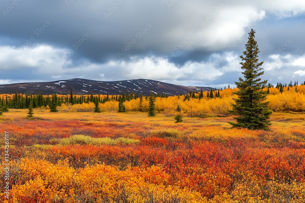 calm mood of earth’s shift shines in wide sweep of a fall plain on ...