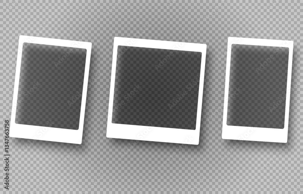 Retro Polaroid film with signature perforations and a subtle vintage ...