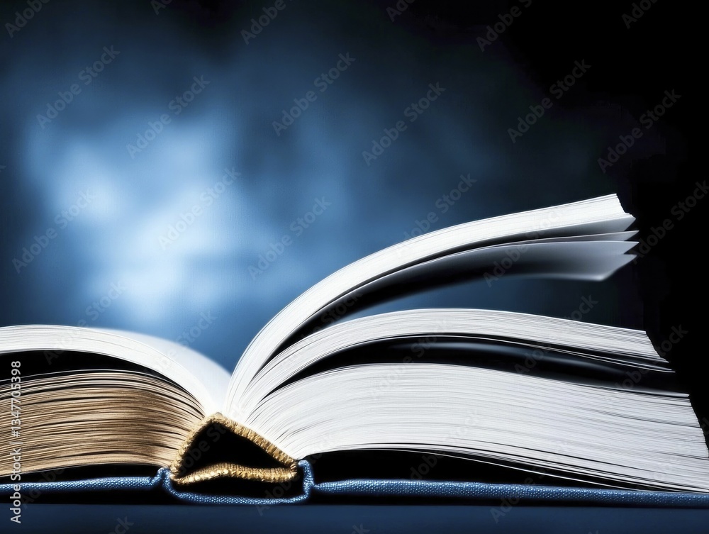 Stock-Illustration „Create a front-facing open book with turning pages ...