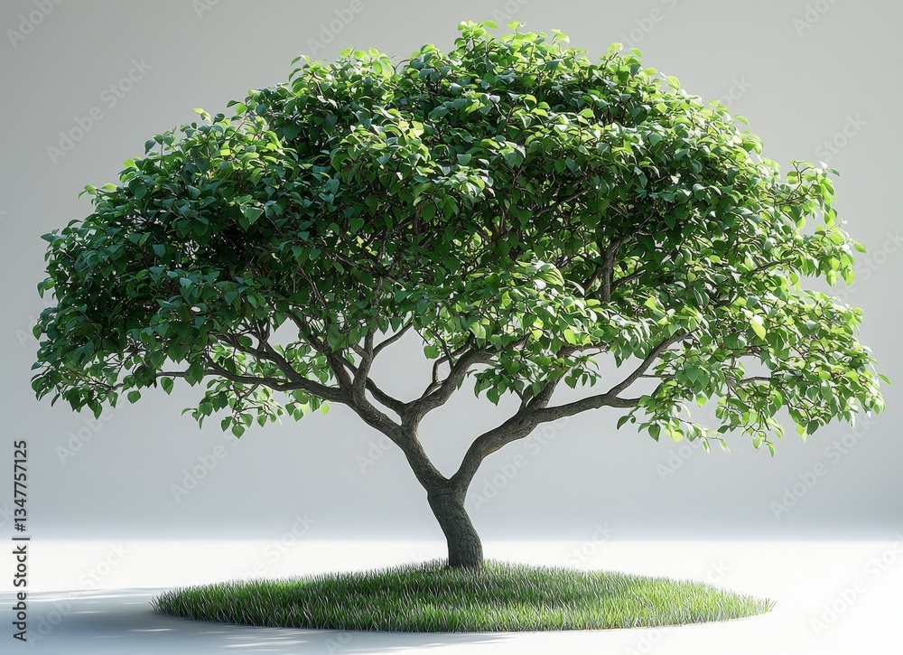 D rendering PNG images of single trees featuring abstract cutouts with ...