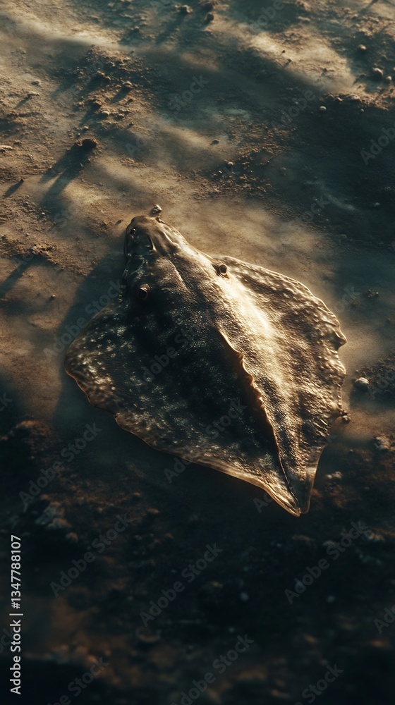 Flounder lie motionless seabed mottled skin subtle pattern making ...