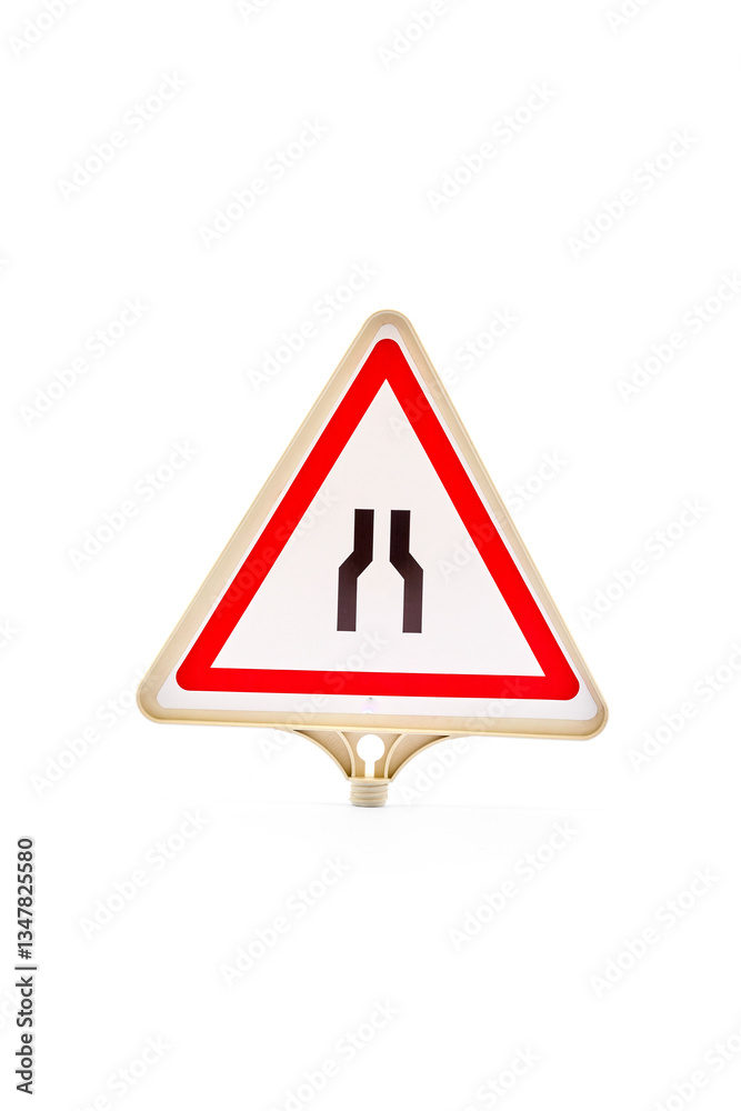 Warning Traffic Sign for Narrow Roads Ahead: Safety Precautions for ...