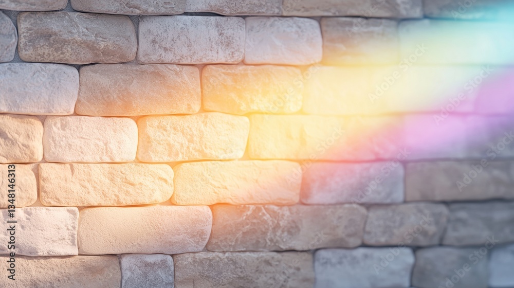 Rainbow Beam Light Spectrum A rainbow light spectrum projected onto a ...