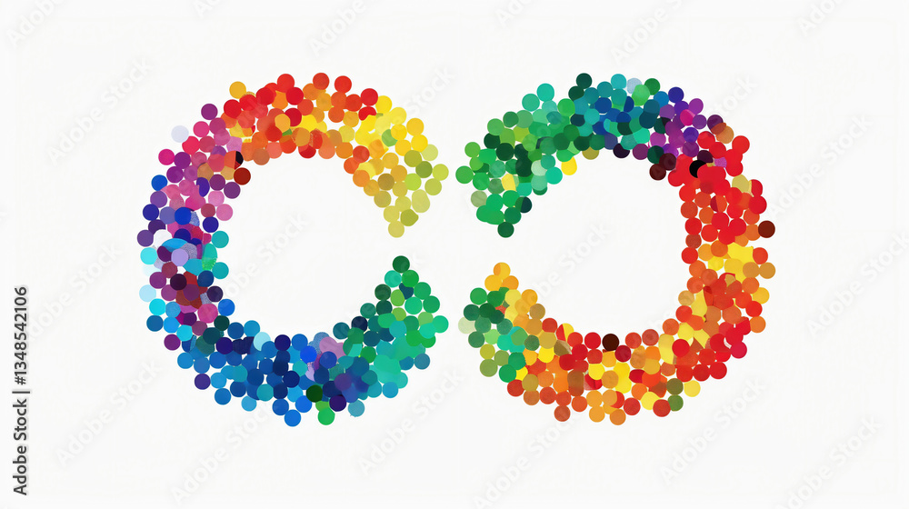 rainbow eight, a symbol of infinity. Symbol of Autism Awareness Day ...
