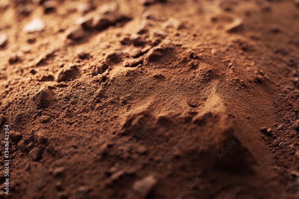 Rich earthy texture captured in close-up reveals details of freshly ...