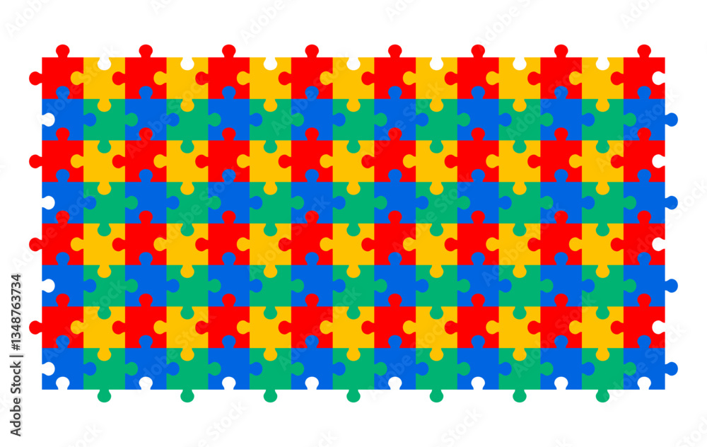 World Autism awareness day autism puzzle piece pattern background ...