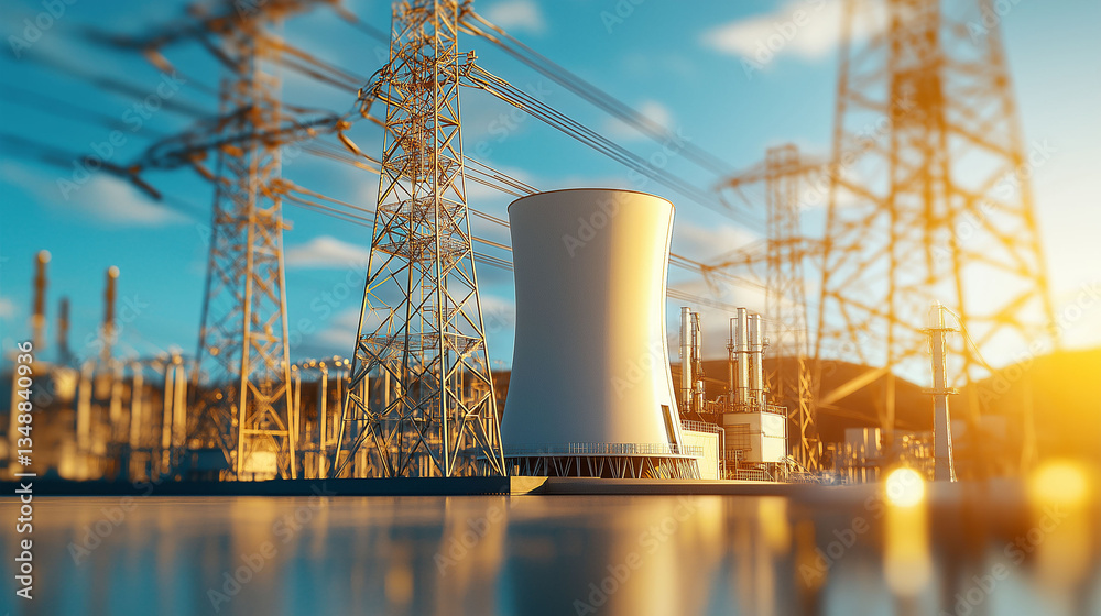 Small Modular Reactor nuclear grid. energy. SMR. Electricity renewable sustainability safety. A ...