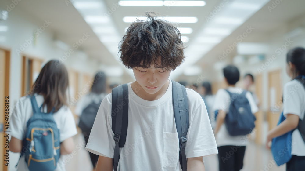 Stock-Foto „School Bullying Impact on Students, Students in school ...