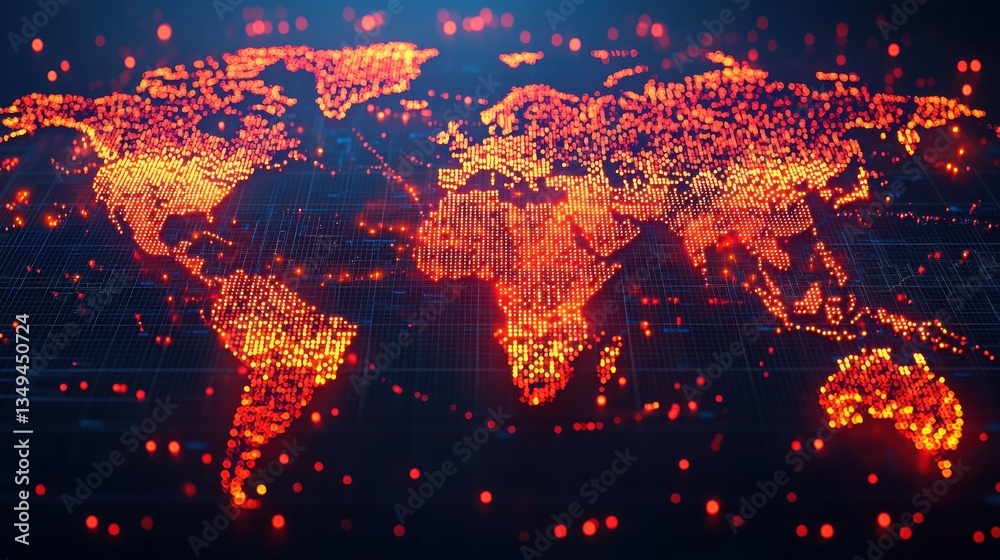 World map depicting ai-driven corporate asset portfolio strategies for ...