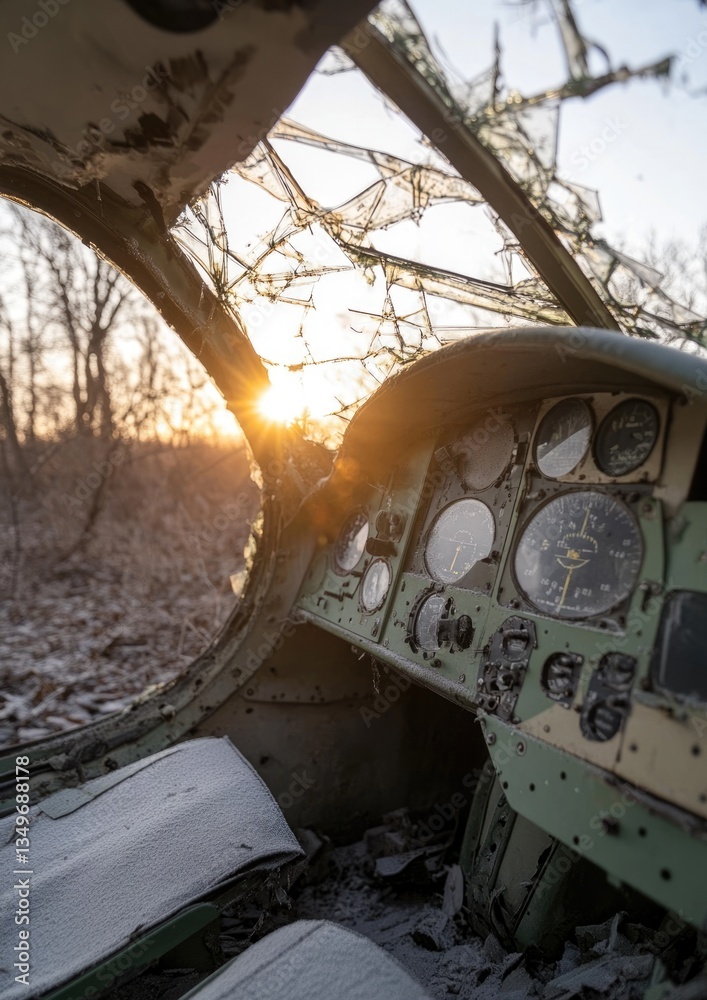 Airplane crash - tragic disaster, aviation failure, catastrophic impact ...