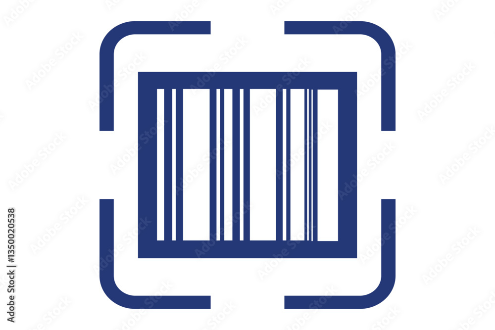 Scan QR code black icon set isolated on transparent background. Digital ...