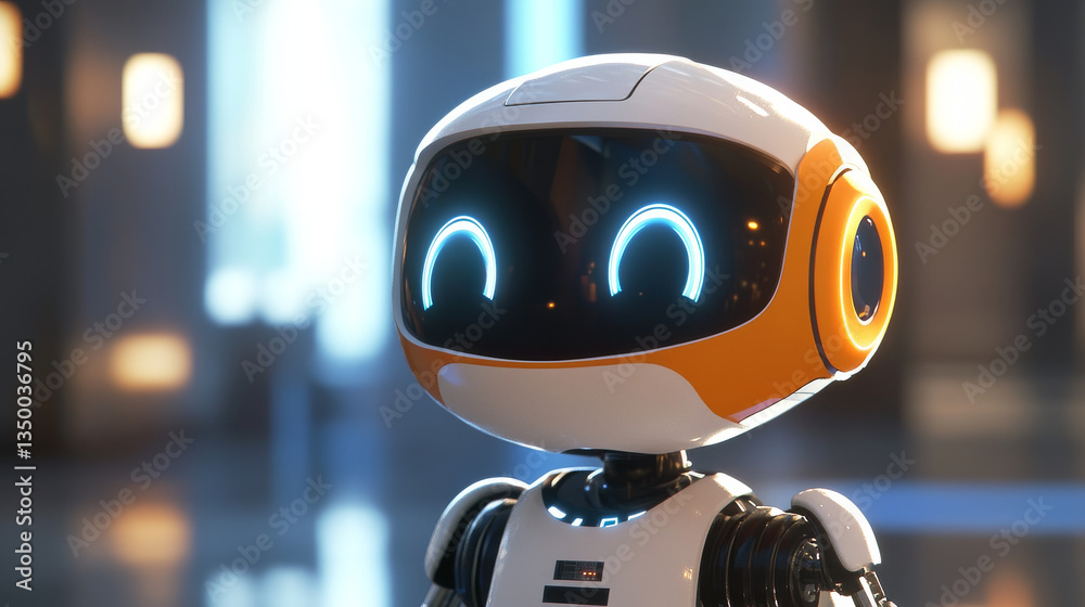 Ilustración de Stock Cute ai robot character level evolution for game ...