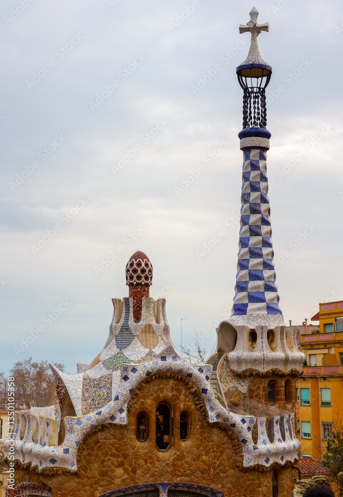 Barcelona, Spain - January 19, 2025: Porters Lodge Pavilion Tower ...