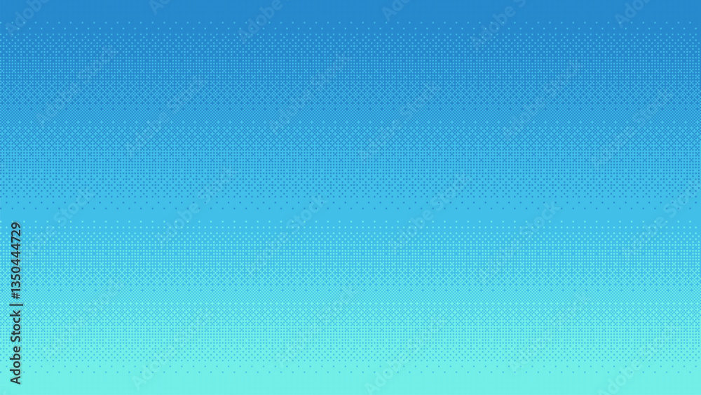 Pixel art light blue sky background with a halftone pattern. 2D game ...