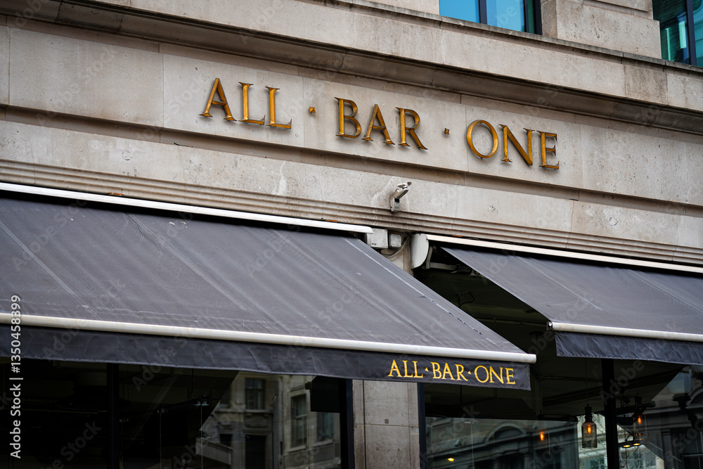 All Bar One Cocktail Bar And Restaurant Lettering Sign, All Bar One ...