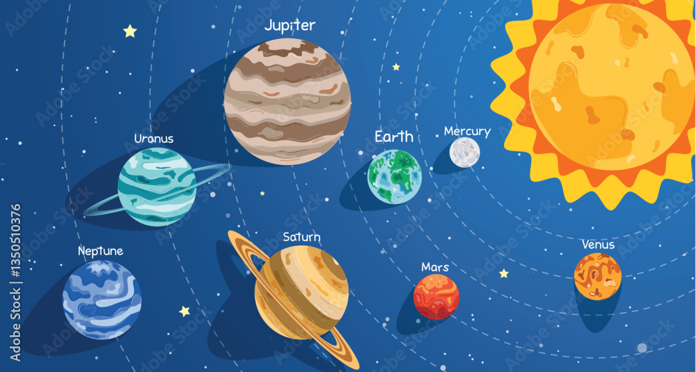 Solar system planets clipart design. Planetary science chart clip art ...