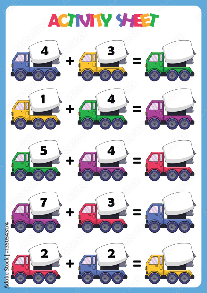 Math Worksheet educational how many activities for children. Learning ...