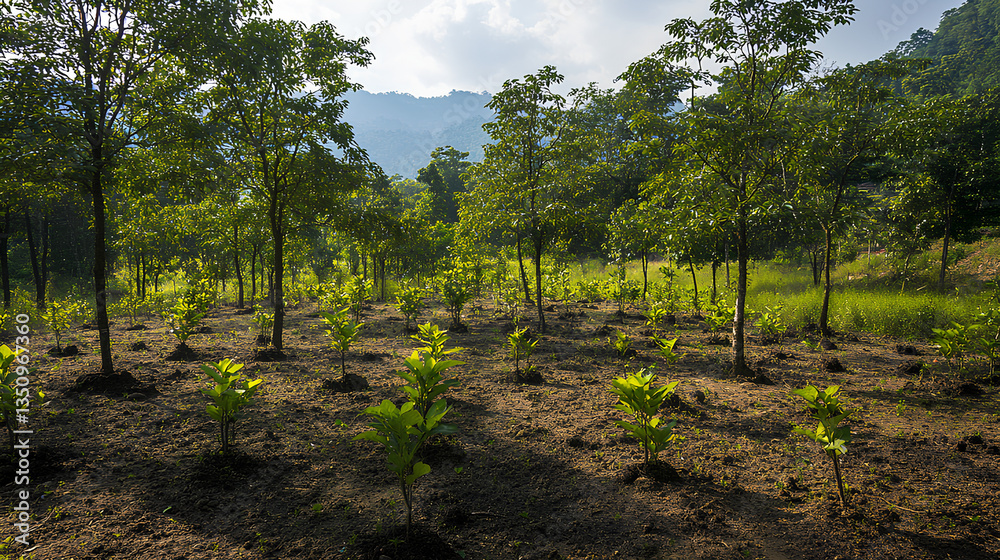 realistics reforestation efforts resulted in transformation of a barren ...