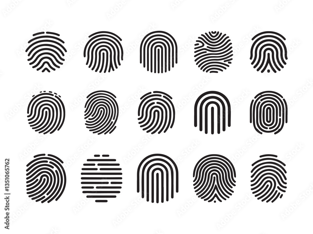 fingerprint vector icon Signature concept for password encryption. to ...