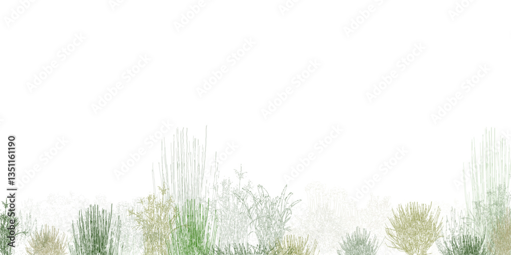 Architectural Drawings, Minimal style cad tree line drawing, Side view ...