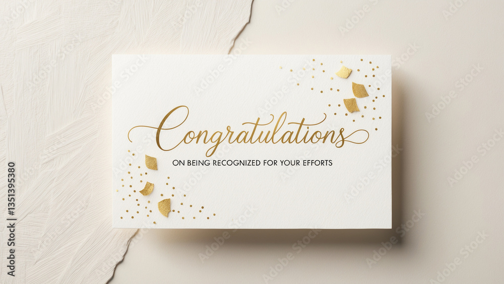 achievement congratulations card with handwritten message ...