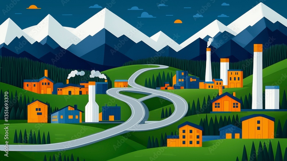 Diagram showing net zero emissions and its effect on the environment ...