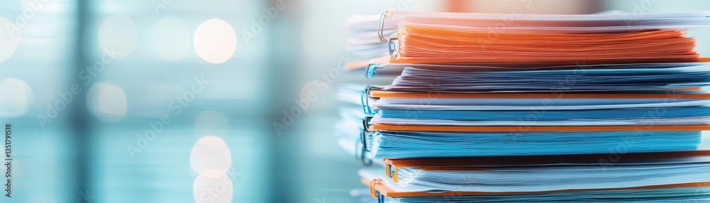 Organized stack of documents illustrating the power of ai powered tools ...