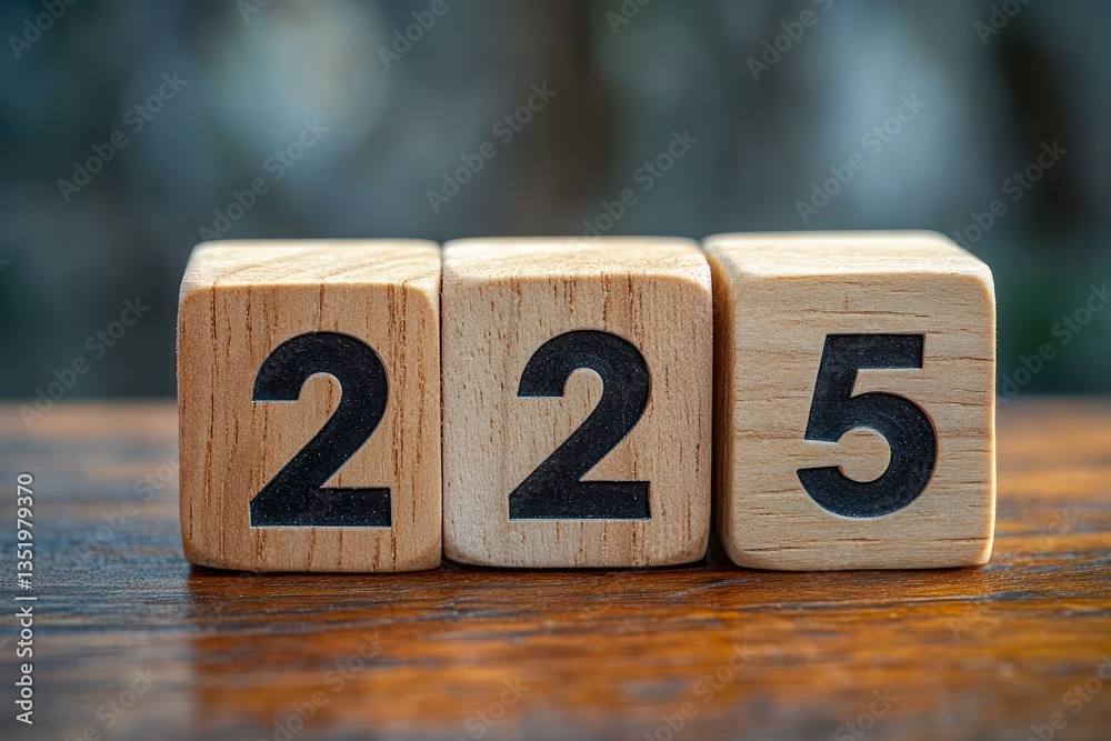 2025 to 2025 Transition Symbolism Wooden Blocks Business Growth ...