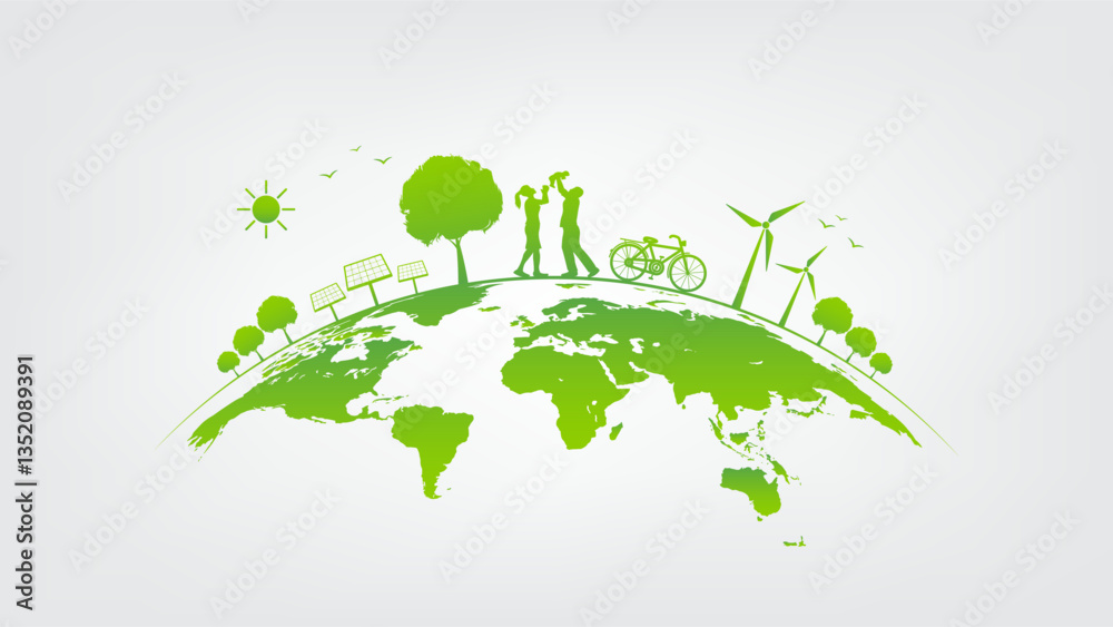 Earth day, World environment day and sustainable development concept ...