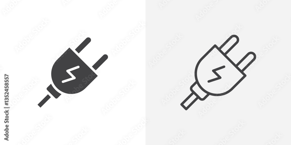 Plug icon set. vector icons for apps and website ui design Stock Vector ...