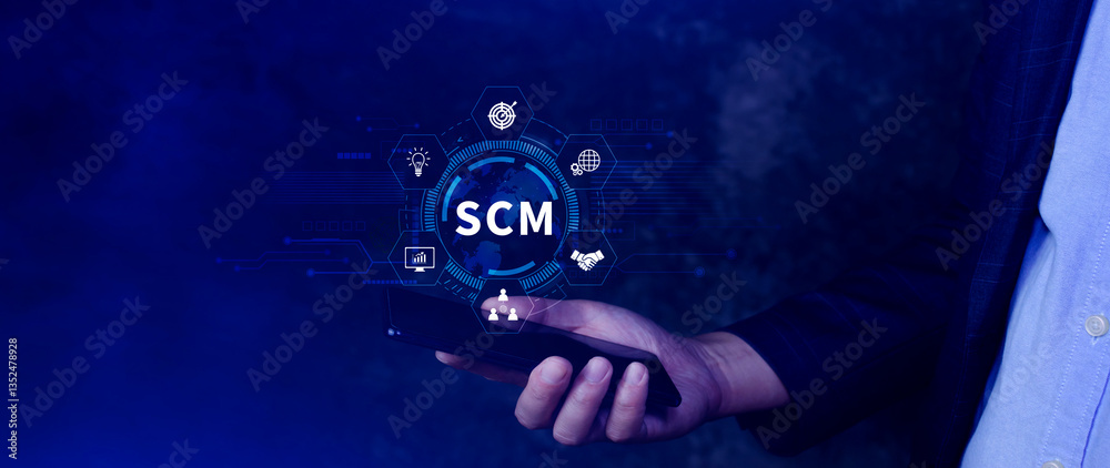 SCM concept, Supply Chain Management, Logistic and transport ...