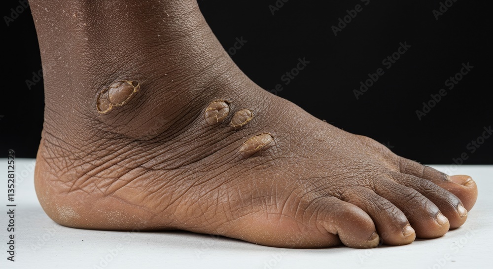 Elephantiasis: Swollen Leg and Foot Medical - Medical showcasing a ...