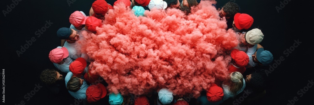 Ethereal Crowd Dynamics Immersive Collective Experience in Vibrant ...