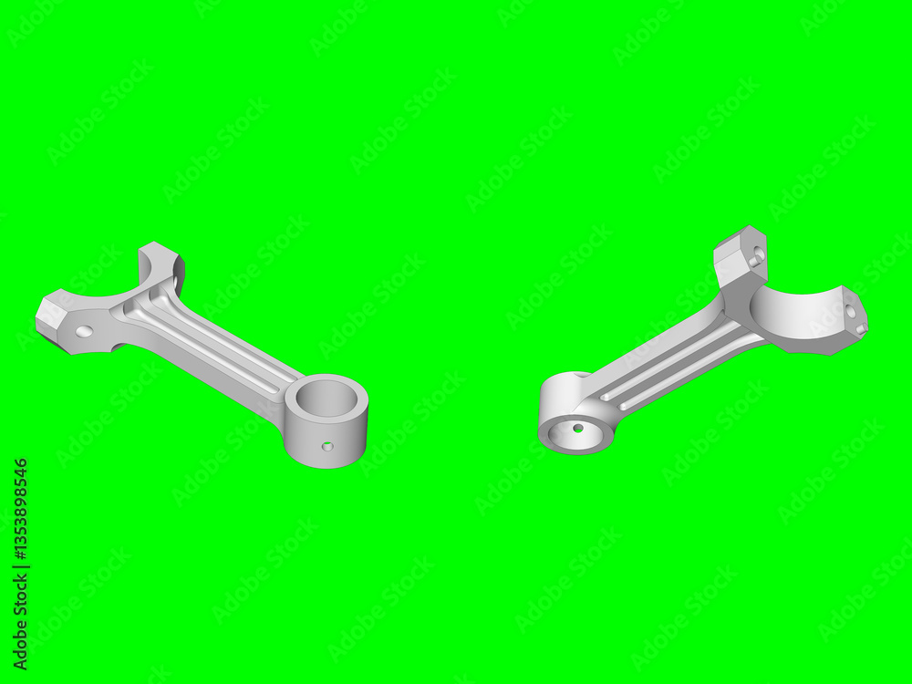 connecting rod technical drawing , structural design strategies, engine ...