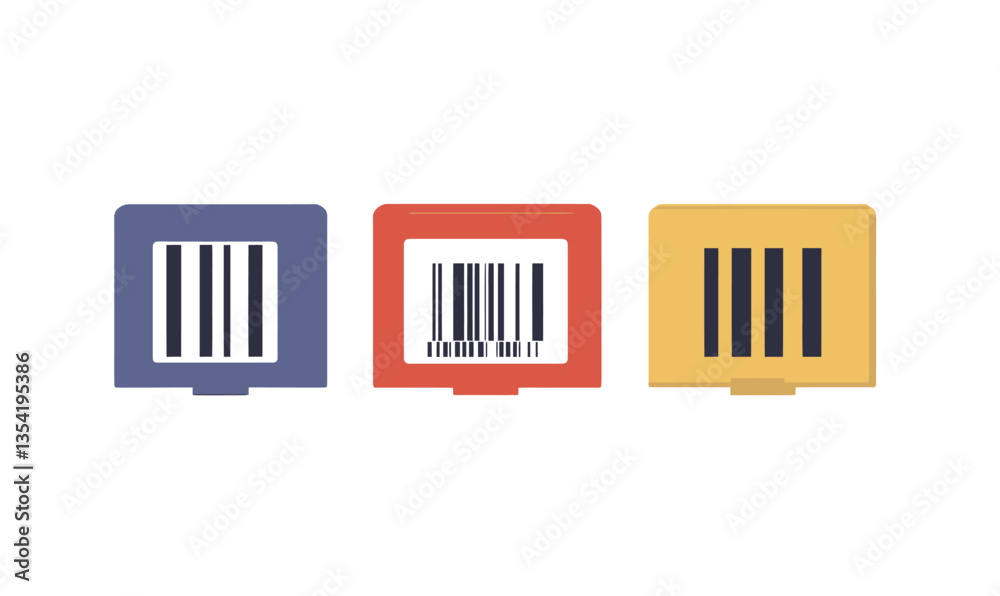 Shipping Barcode Label Template with Cargo and Fragile Icons for ...