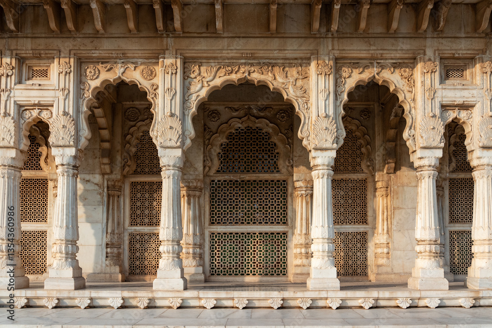 India. State of Rajasthan. Jodhpur. Entrance arches of the Jaswant ...