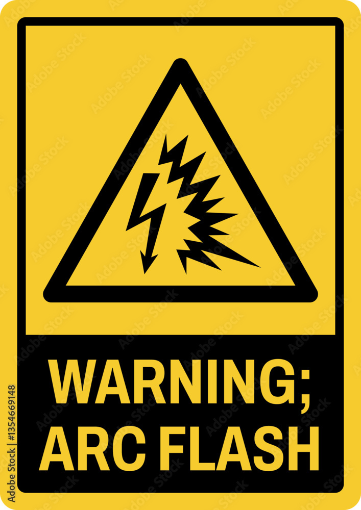 warning safety signs v2 uppercase text_warning ; arc flash_portrait ...
