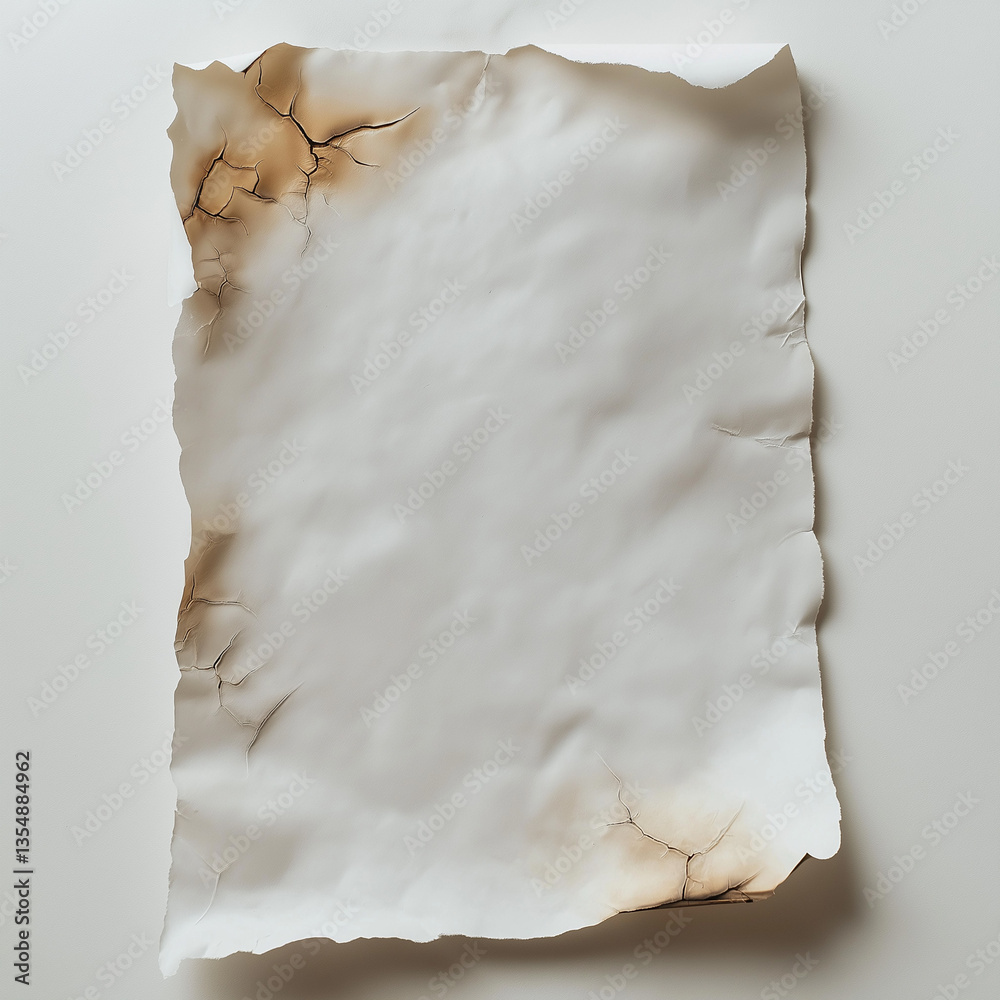 Aged White Paper Texture with Subtle Burn Marks High-Resolution Image ...