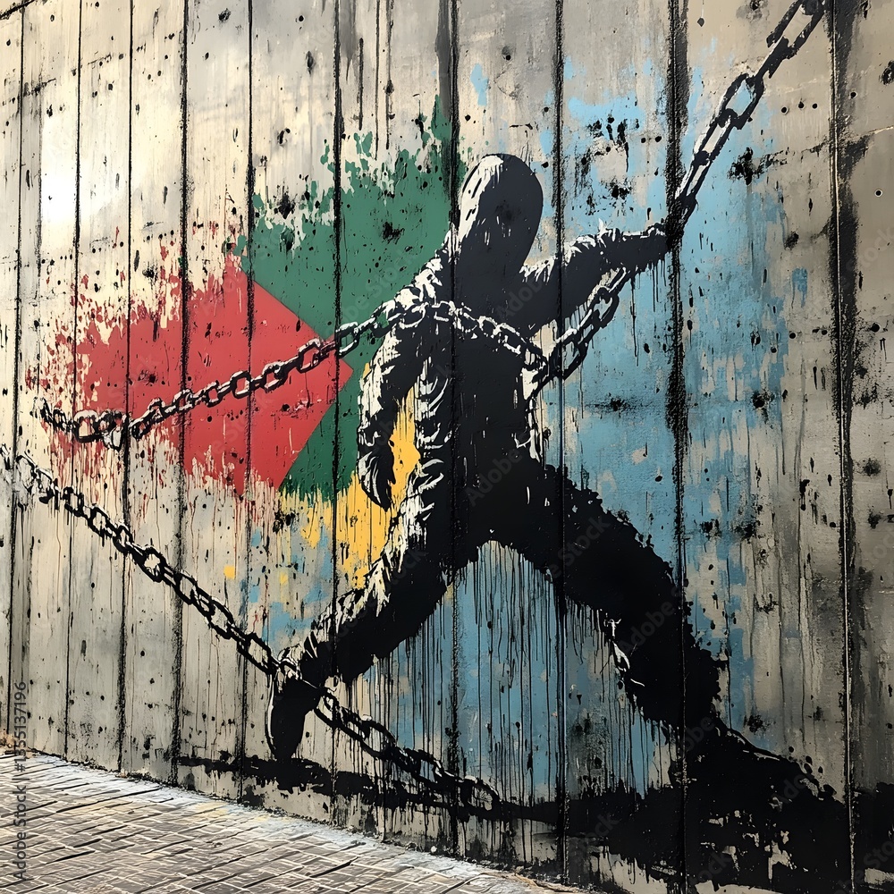 Unchained: A bold street art piece that visually narrates the story of ...