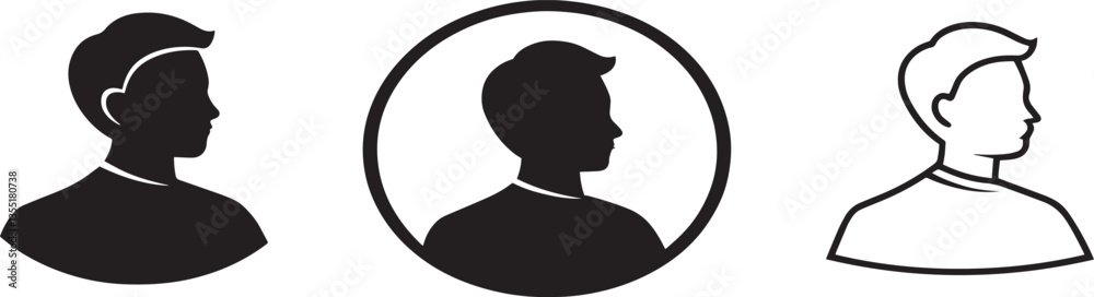 Profile Icon, User Avatar, Silhouette Logo, Social Media ...