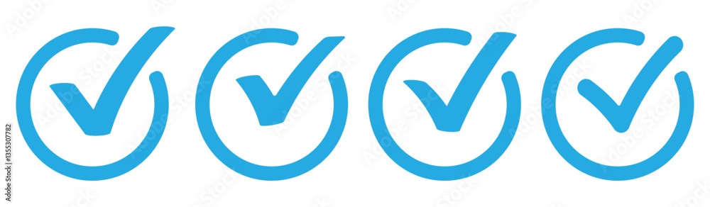 Stock-Vektorgrafik „Blue check mark icon. Profile verified badge. Check ...