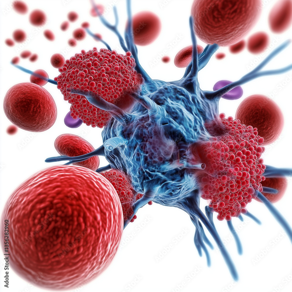 Apoptosis cell mechanism death pathway. Mitochondria biological. 3D ...