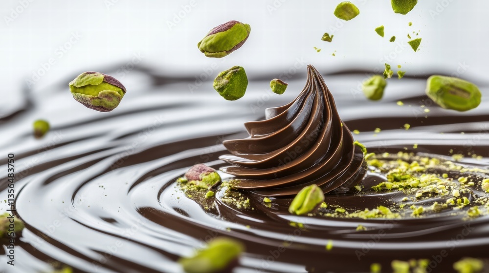 Dubai Chocolate Kunafa Pistachio on white background,Dubai Chocolate ...