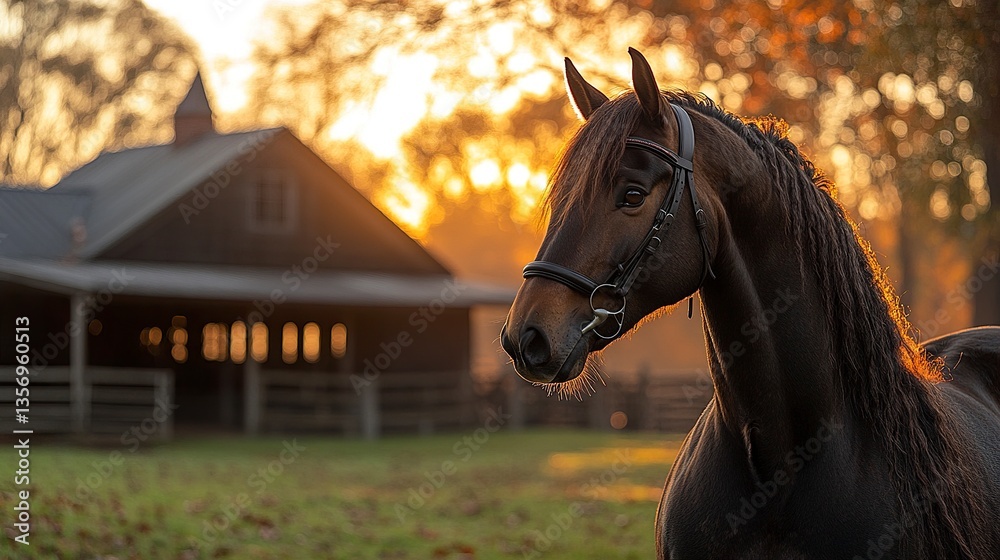 Stock-Illustration „Horse rental business highlight with a stunning ...